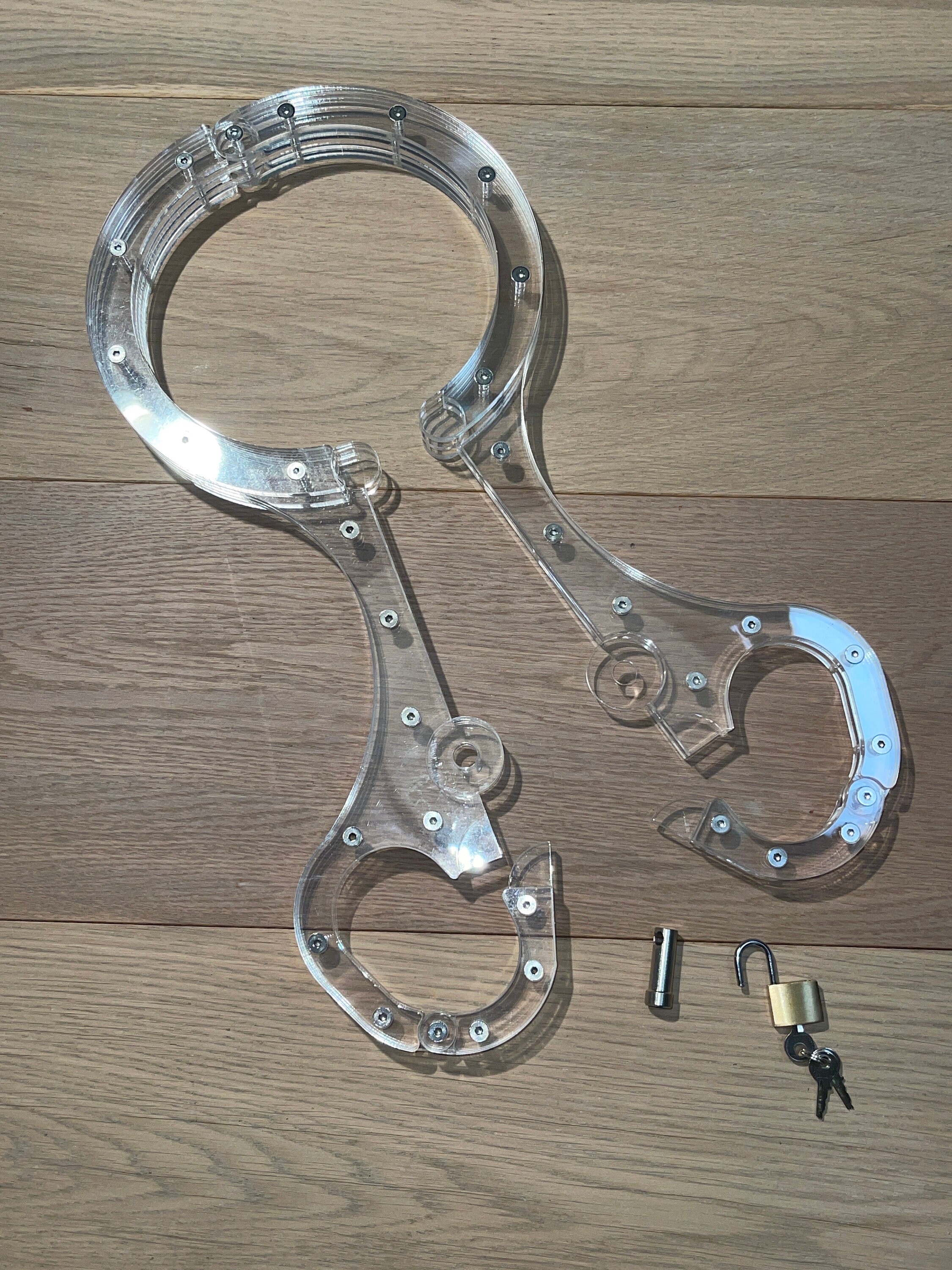 Color BLACK or CLEAR Cangue Side by Side Neck & Handcuff Wrist Pillory ...