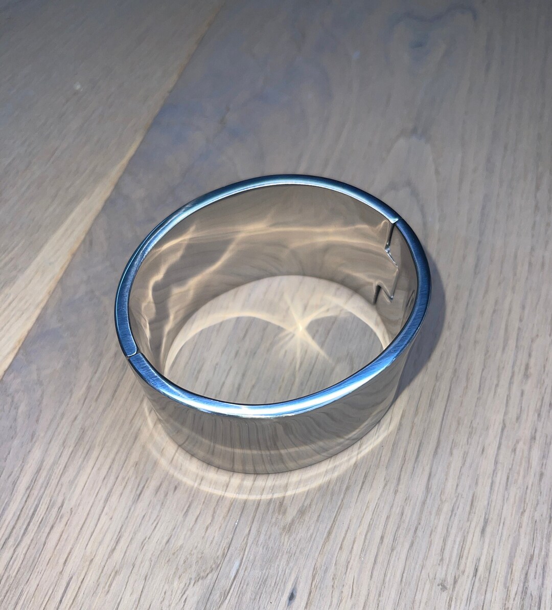 Locking Polished Stainless Steel Cuff Bracelet Multiple Sizes Available ...