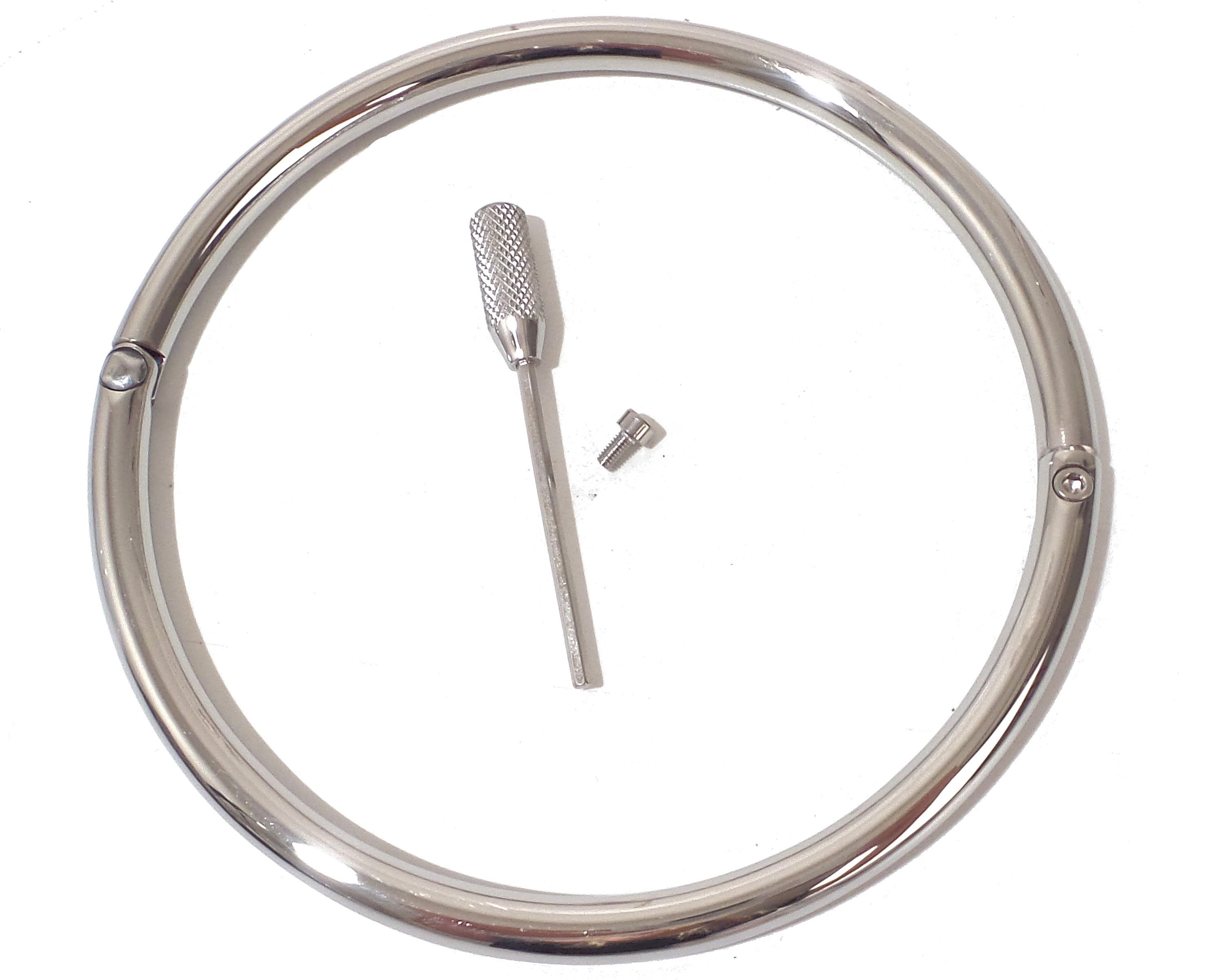 Stainless Steel Slave Collar Locking Eternity Collar 24/7 Wear With ...