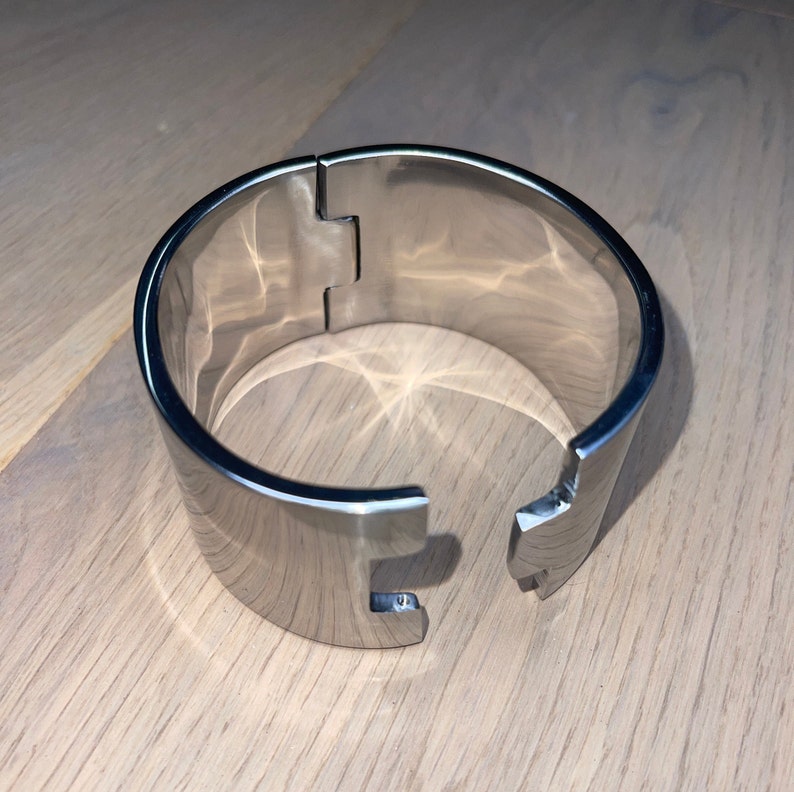Locking Polished Stainless Steel Cuff Bracelet Multiple Sizes - Etsy