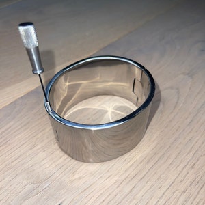 Locking Polished Stainless Steel Cuff Bracelet Multiple Sizes Available ...