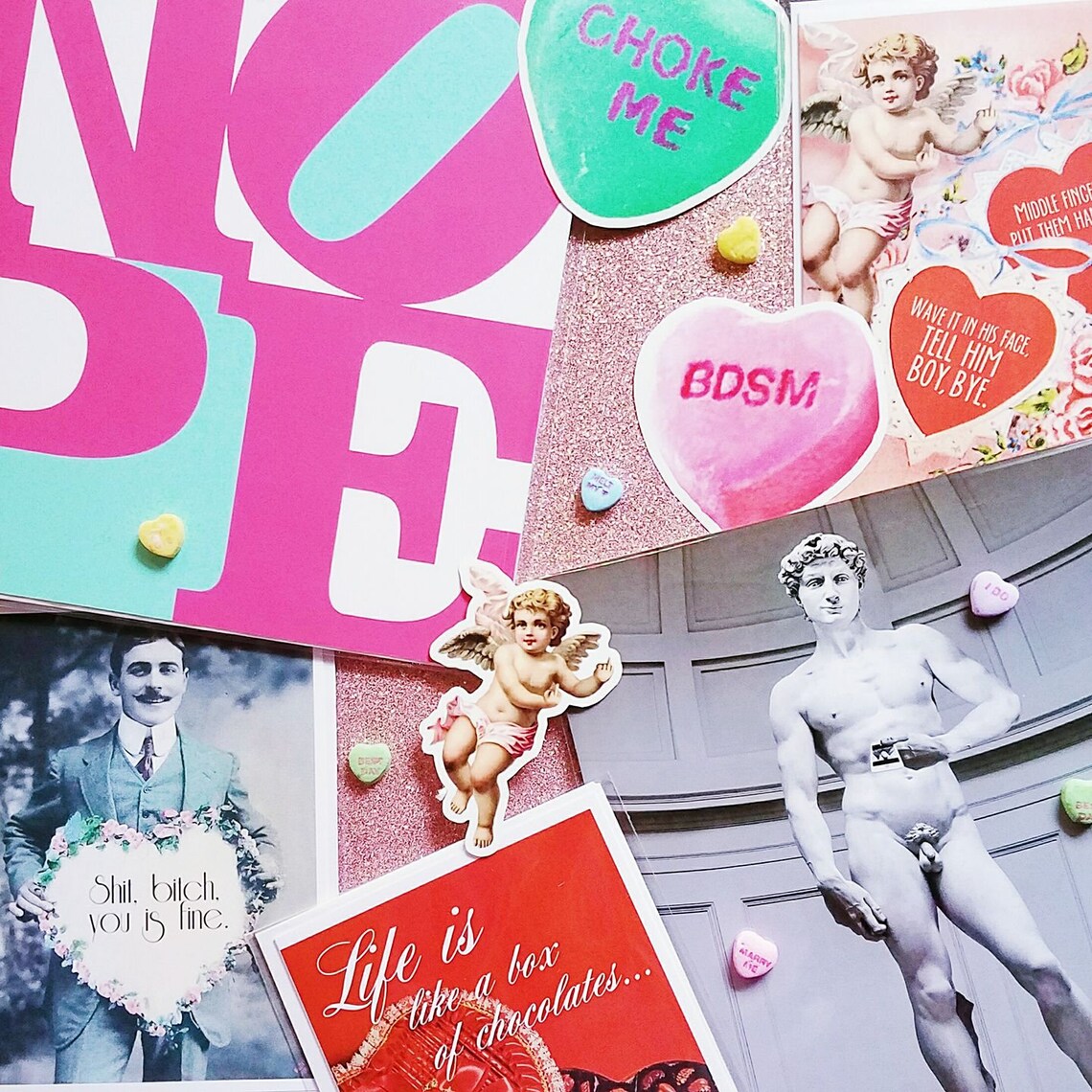 Choke Me Conversation Heart 4X4 Sticker - Etsy