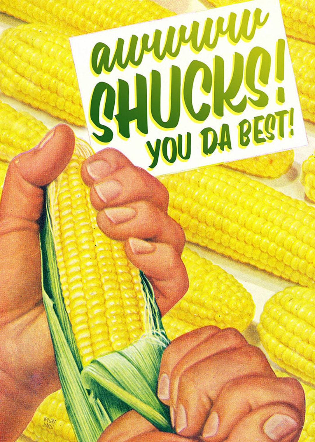 Aw Shucks Thank You Greeting Card - Etsy