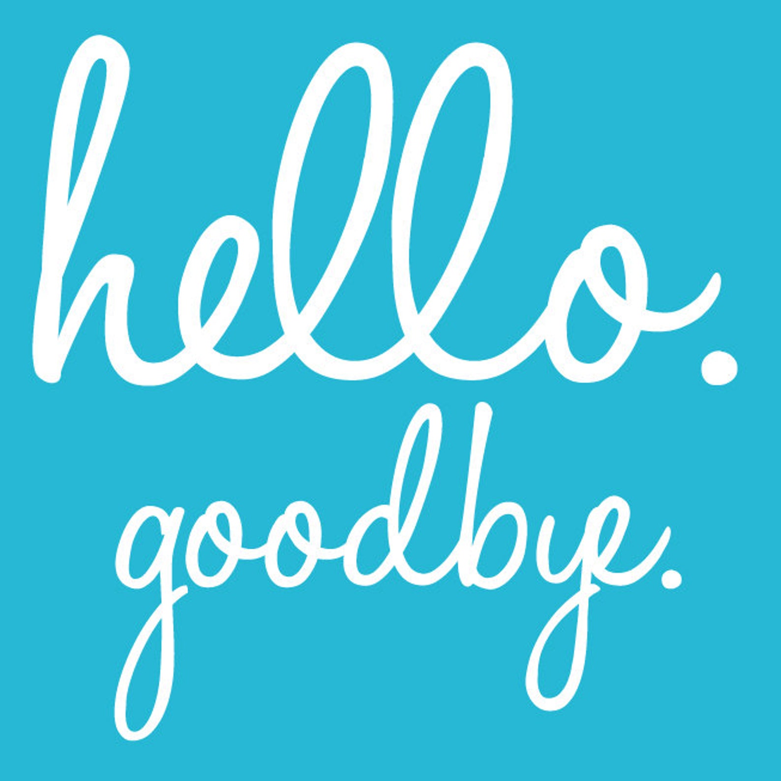 Hello Wall Decals Hello Goodbye Fabric Door Decals | Etsy