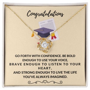 Congratulations Graduate Love Knot Necklace Graduation Gift - Etsy