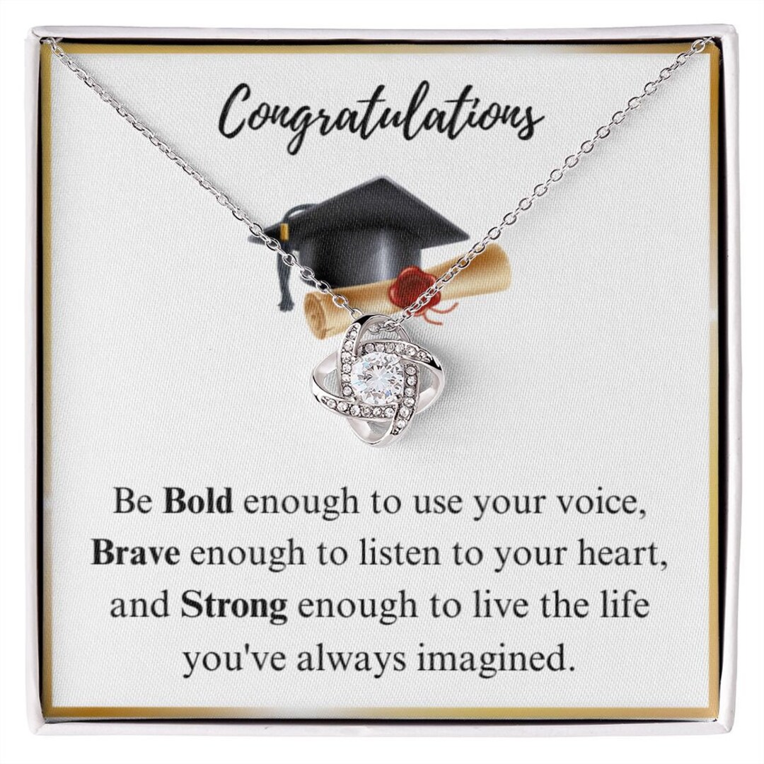Congratulations Graduation Gift Love Knot Necklace. - Etsy