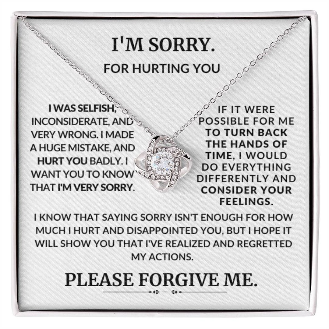 Sorry for Hurting You Apology Regret Forgiveness Personalized Message ...