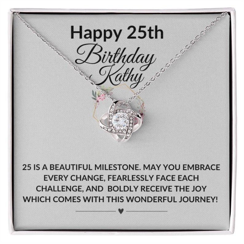 Happy 25th Birthday Beautiful Milestone Personalized Message Card ...