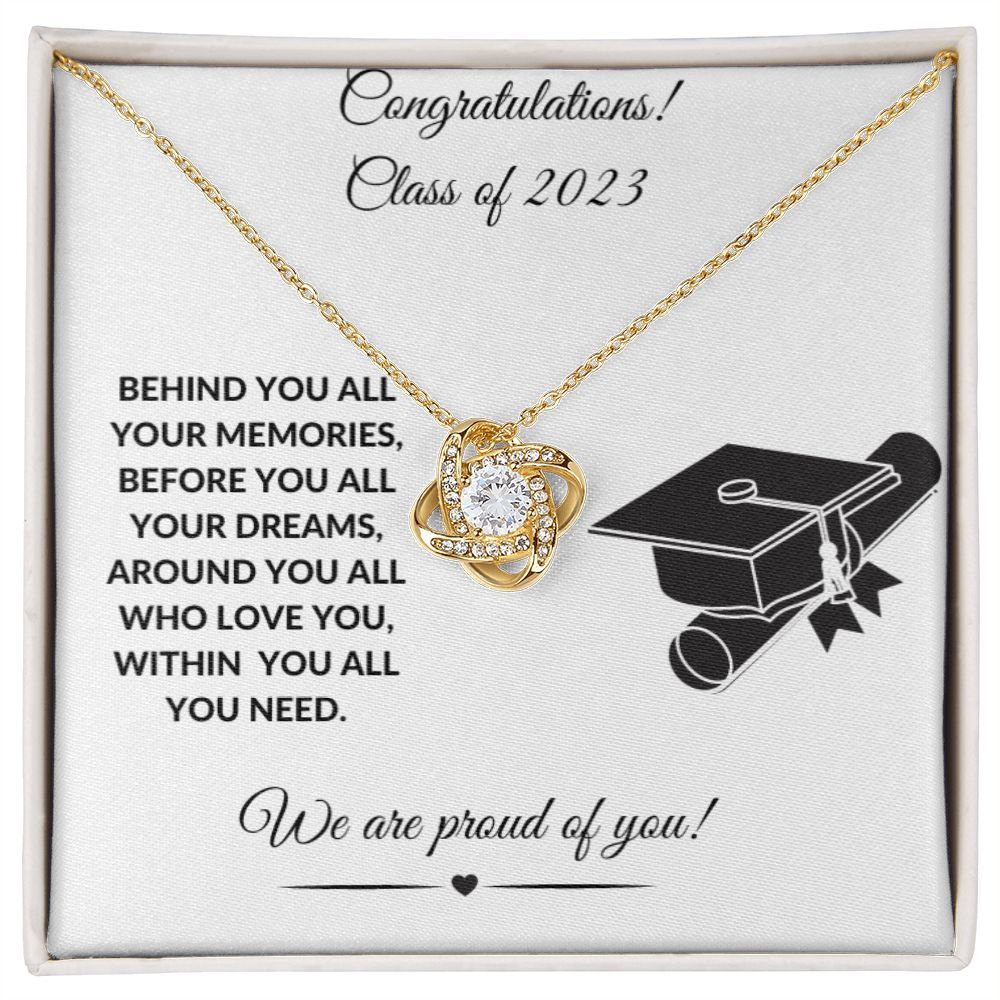 Congratulations Class of 2023 Graduation Gift Love Knot Necklace- Add ...