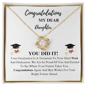 Congratulations Graduation Love Knot Necklace - Etsy
