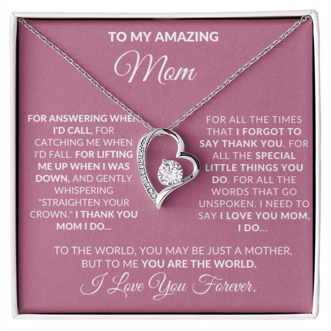 To My Amazing Mom for All the Times Personalized Necklace Gift - Etsy
