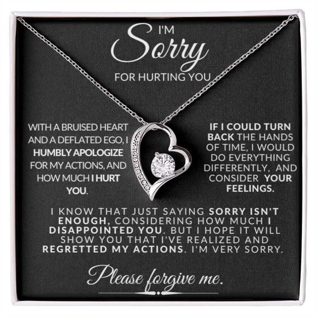 I'm Sorry for Hurting You Forever Love Personalized Necklace Gift for ...