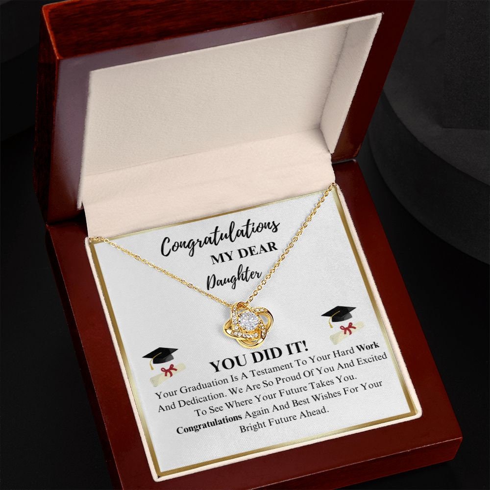 Congratulations Graduation Love Knot Necklace - Etsy