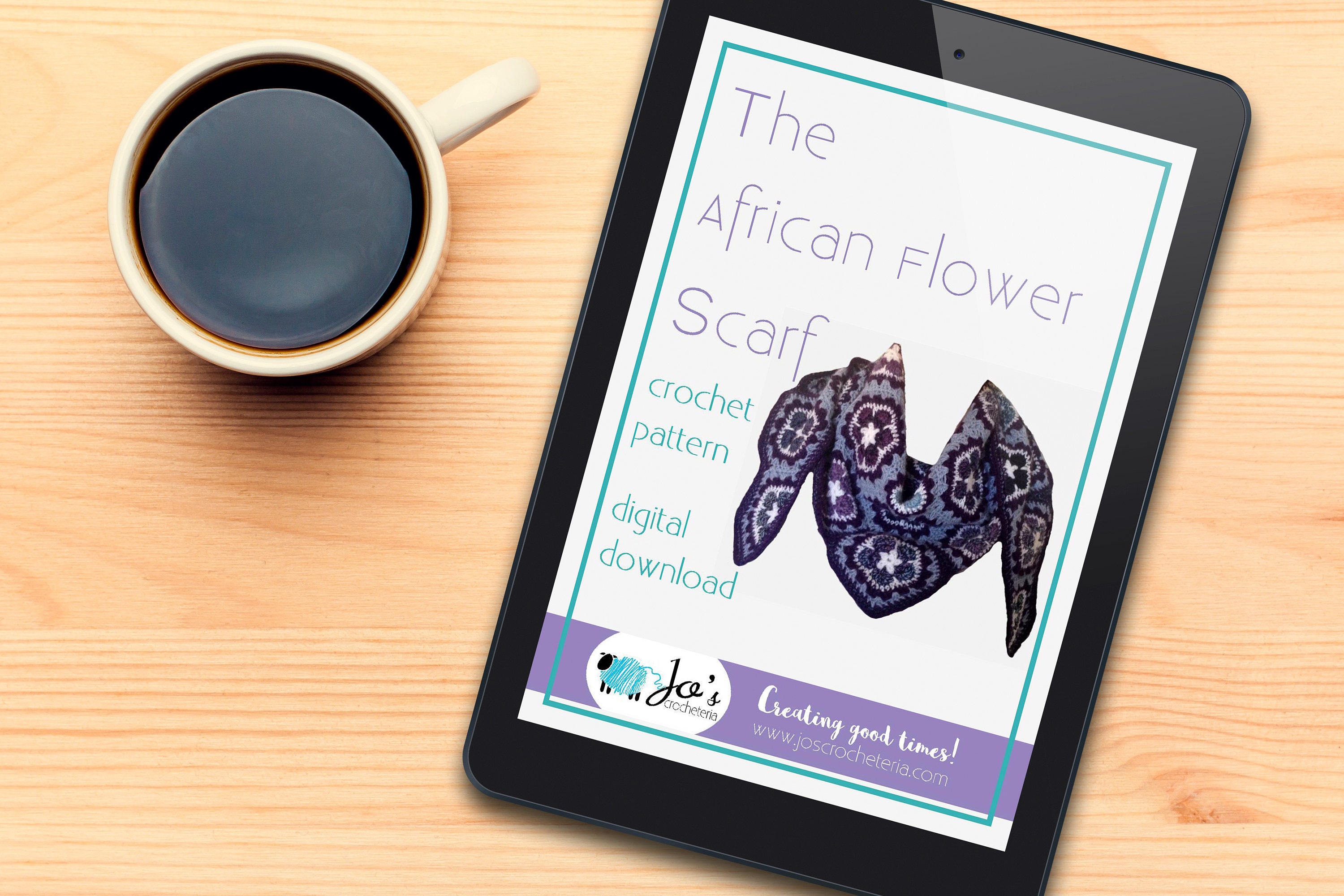 Crochet Pattern - African Flower Scarf - Etsy