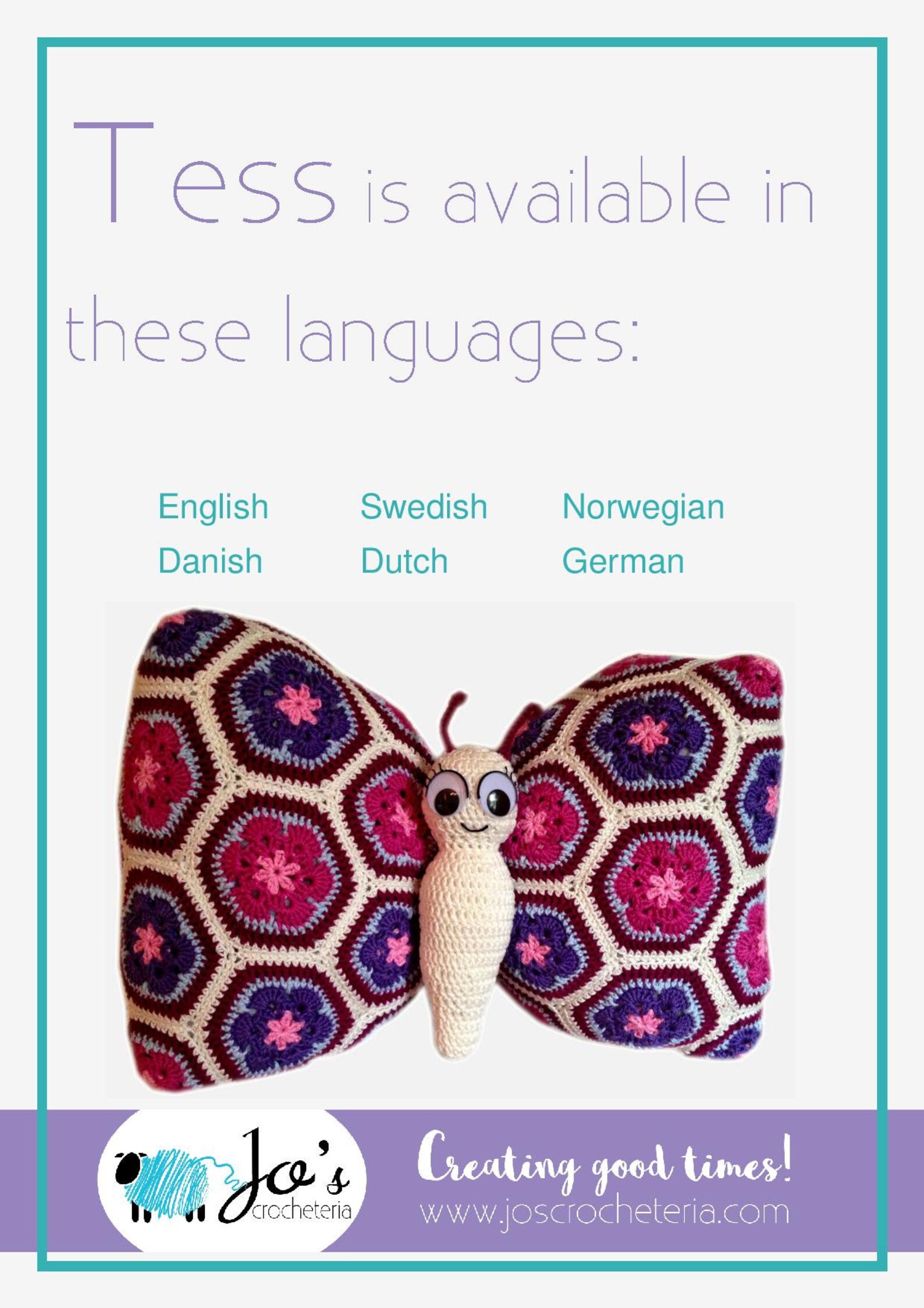 Crochet Pattern Tess the African Flower Butterfly Pillow - Etsy