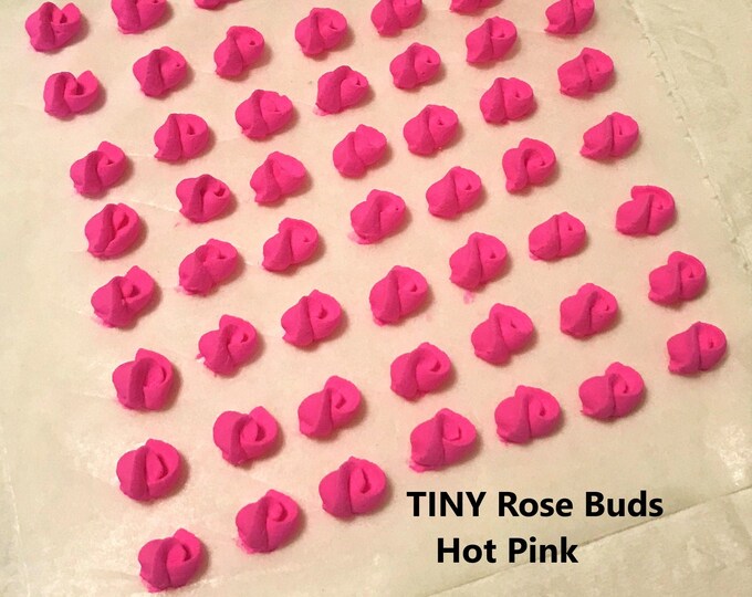 50 - TINY Edible Rose, Edible Flower, Edible Topper, Edible Decoration ...