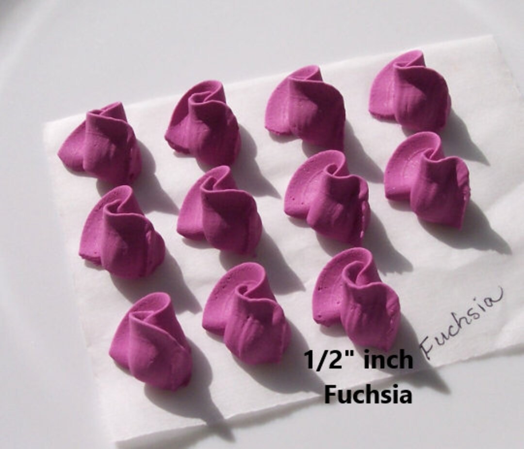50- 1/2" Edible Rose, Edible Flower, Edible Topper, Edible Decoration ...