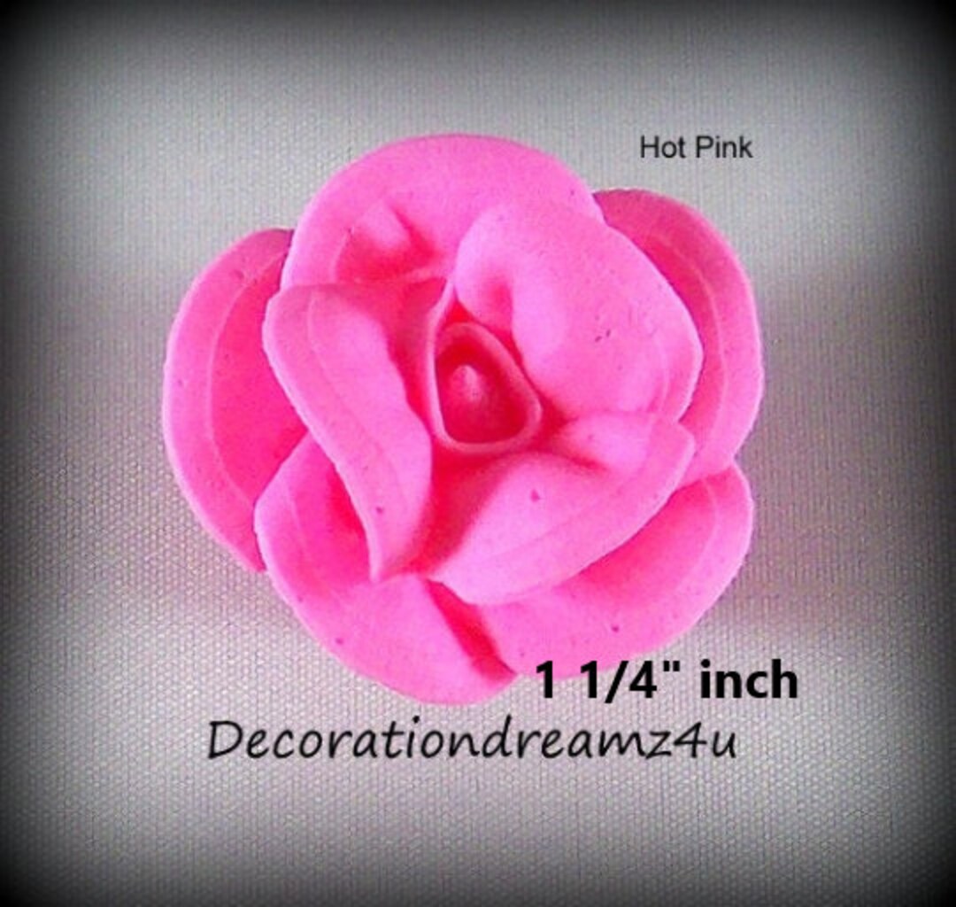 10 - 1 1/4" Edible Rose, Edible Flower, Topper, Edible Decoration ...