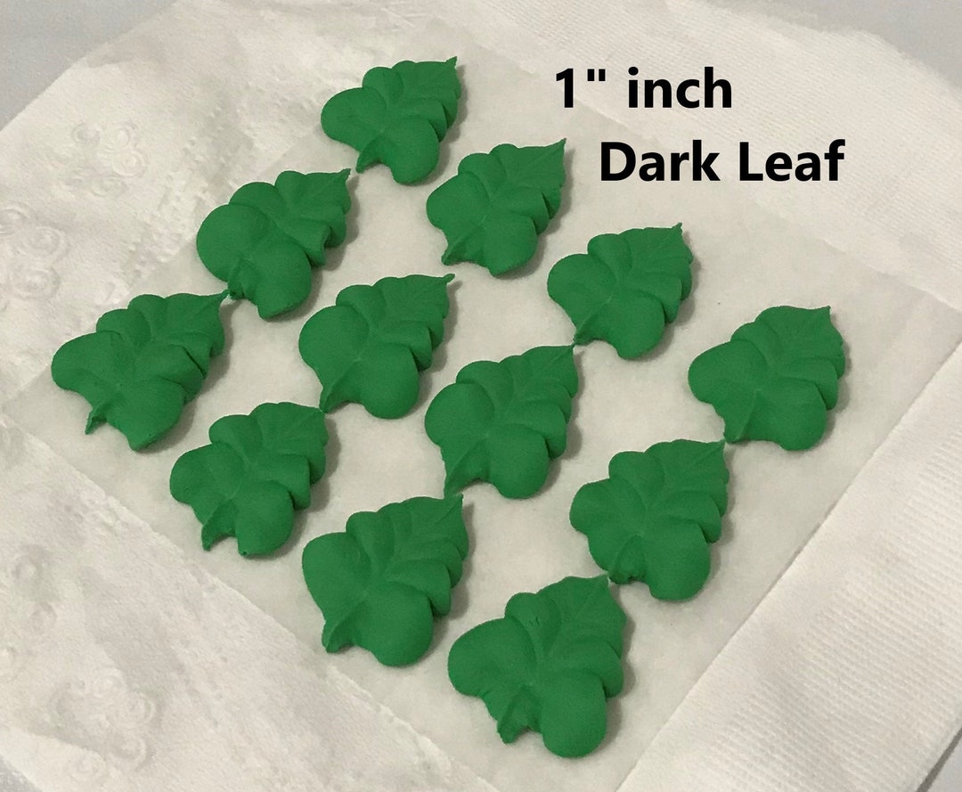 16 - 1" Edible Rose, Edible Leaves, Edible Topper, Edible Decoration ...