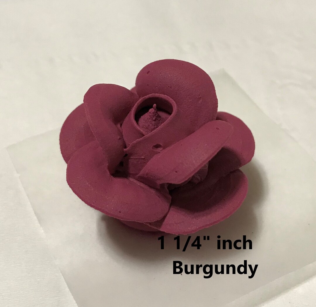 10 - 1 1/4" Edible Rose, Edible Flower, Topper, Edible Decoration ...