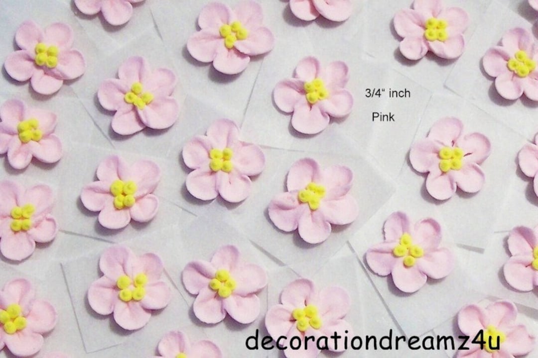 12 - 3/4" Edible Rose, Edible Flower, Edible Topper, Royal Icing Flower ...