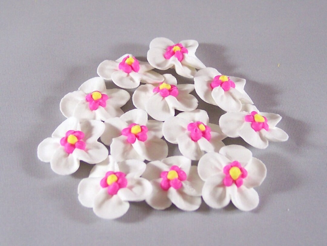 12 - 3/4" Edible Rose, Edible Flower, Edible Topper, Royal Icing Flower ...