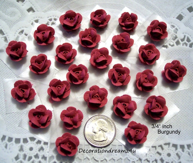 25 Edible Rose Edible Flower Edible Topper Edible - Etsy