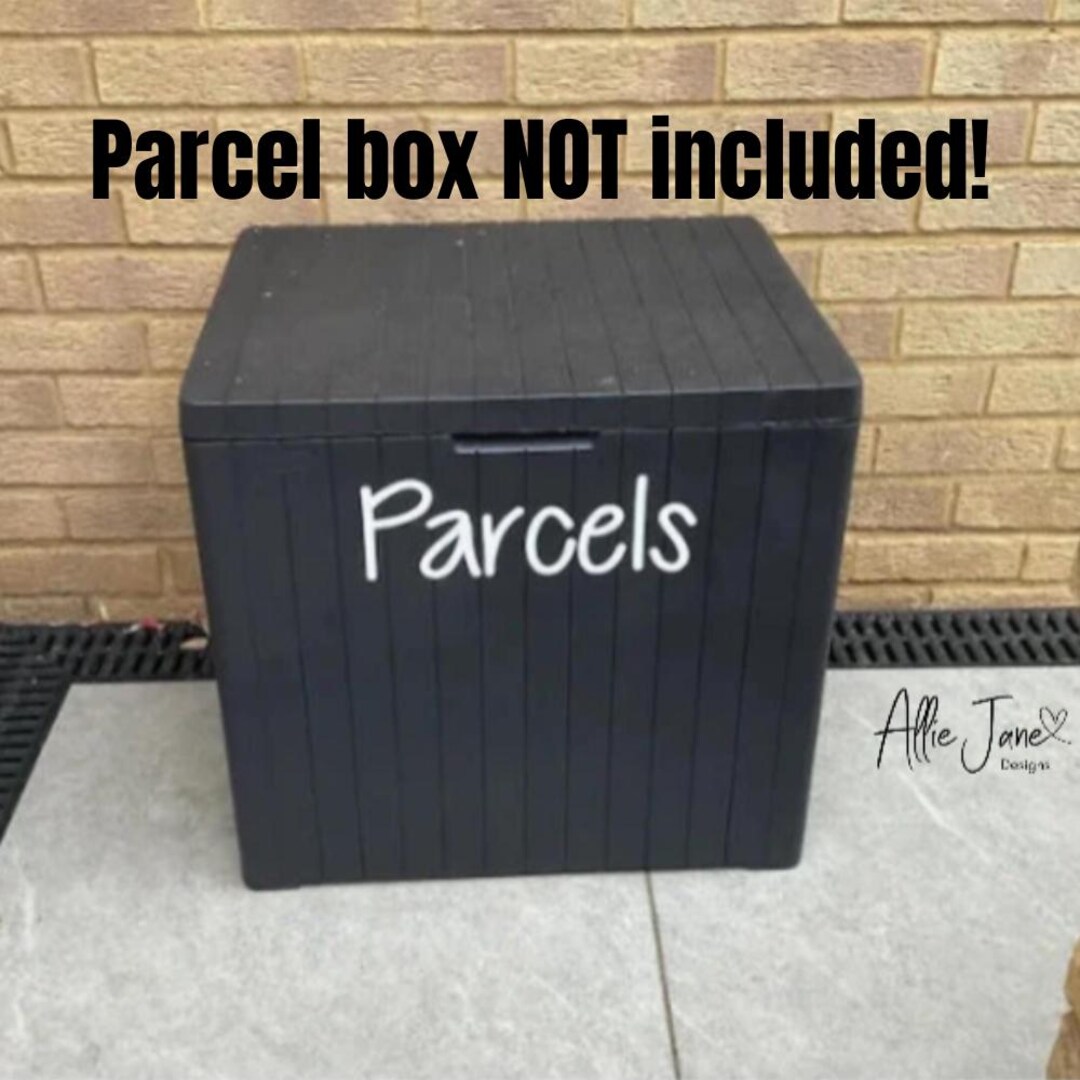 Parcel Box Decal, Outside Post Box, Vinyl Sticker, Outside Storage ...