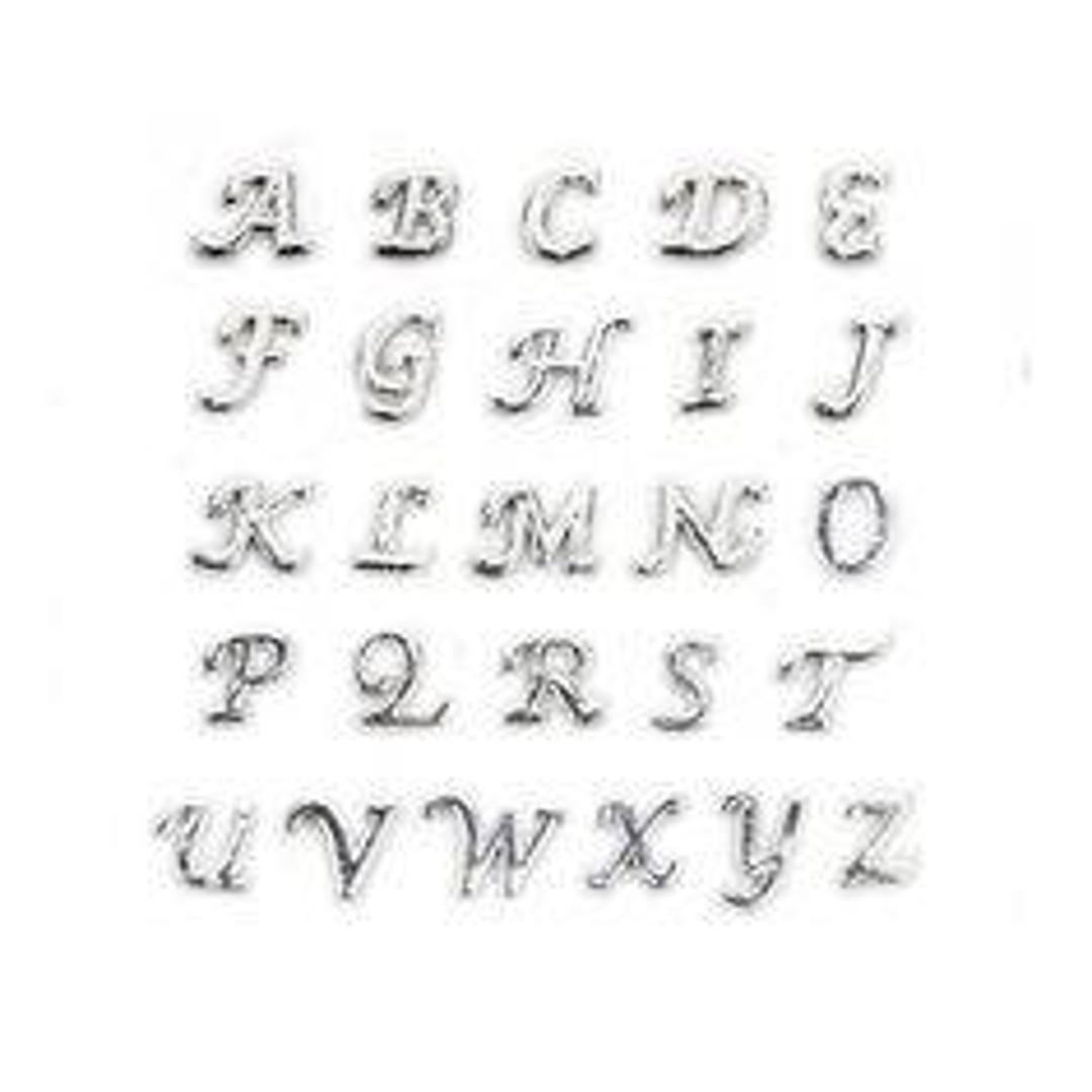 Letter Charms Script Letter Charms Floating Locket Charms - Etsy