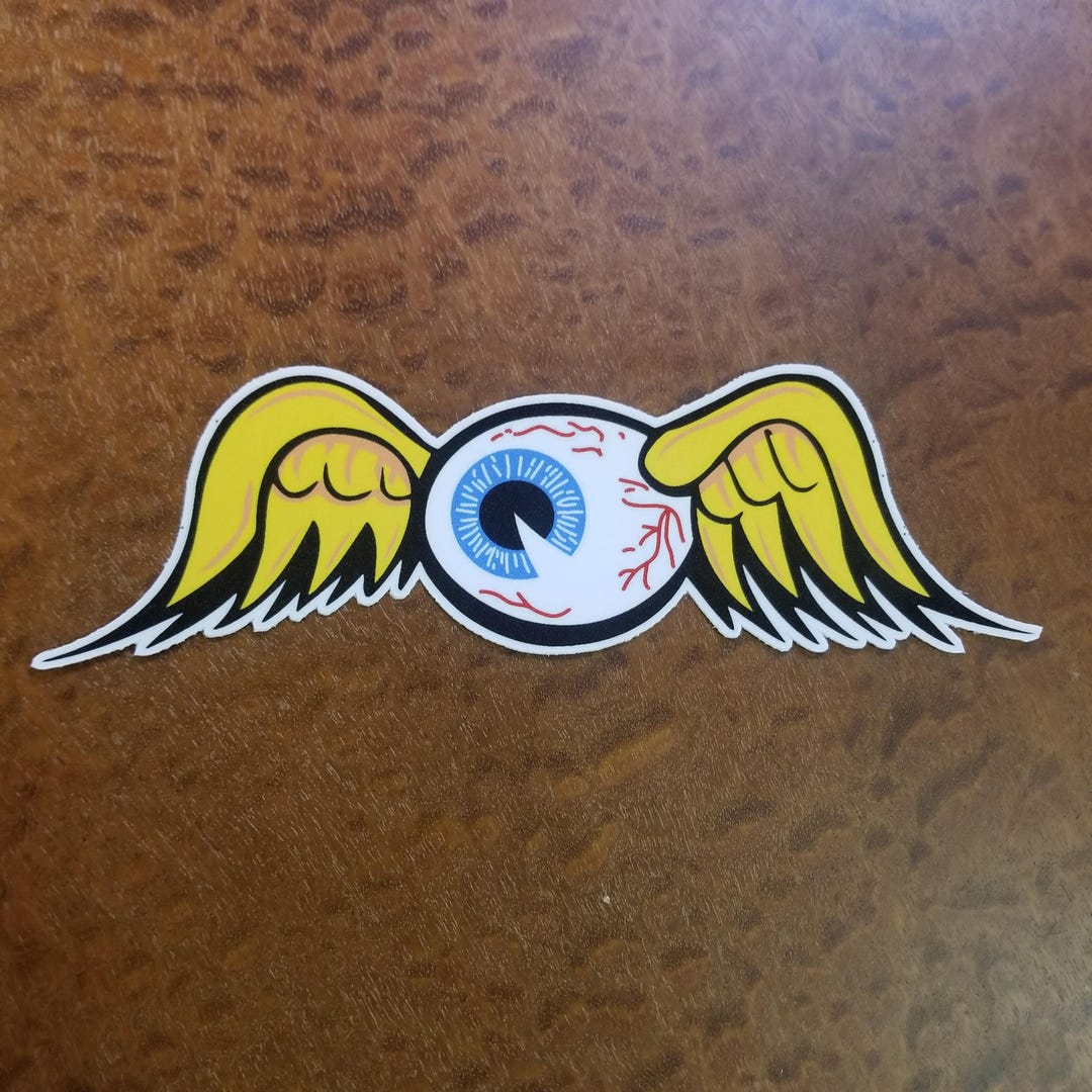 Von Dutch Flying Eyeball Sticker Decal Hotrod Rat Vintage Look Kustom ...