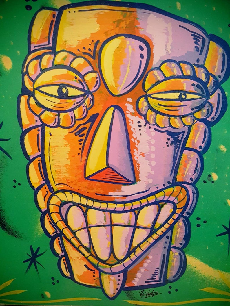 Tiki Man Hot Rod Art - Etsy