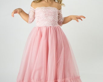 Off Shoulder Girl Dress | Etsy