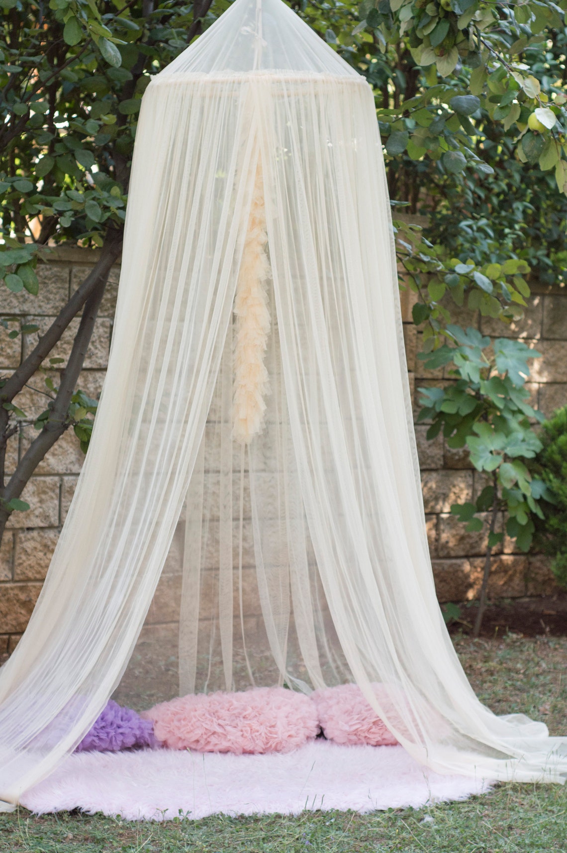 Pale Yellow BALDACHIN Play Canopy Crib Canopy Nursery | Etsy