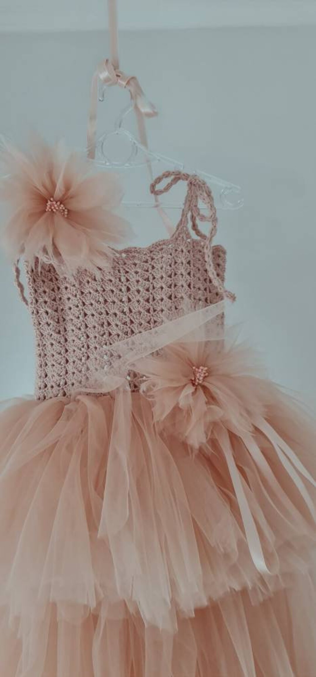 Girl Tutu Gown. Floor Length Tiered Tutu Dress. Flower Girl Dress With ...