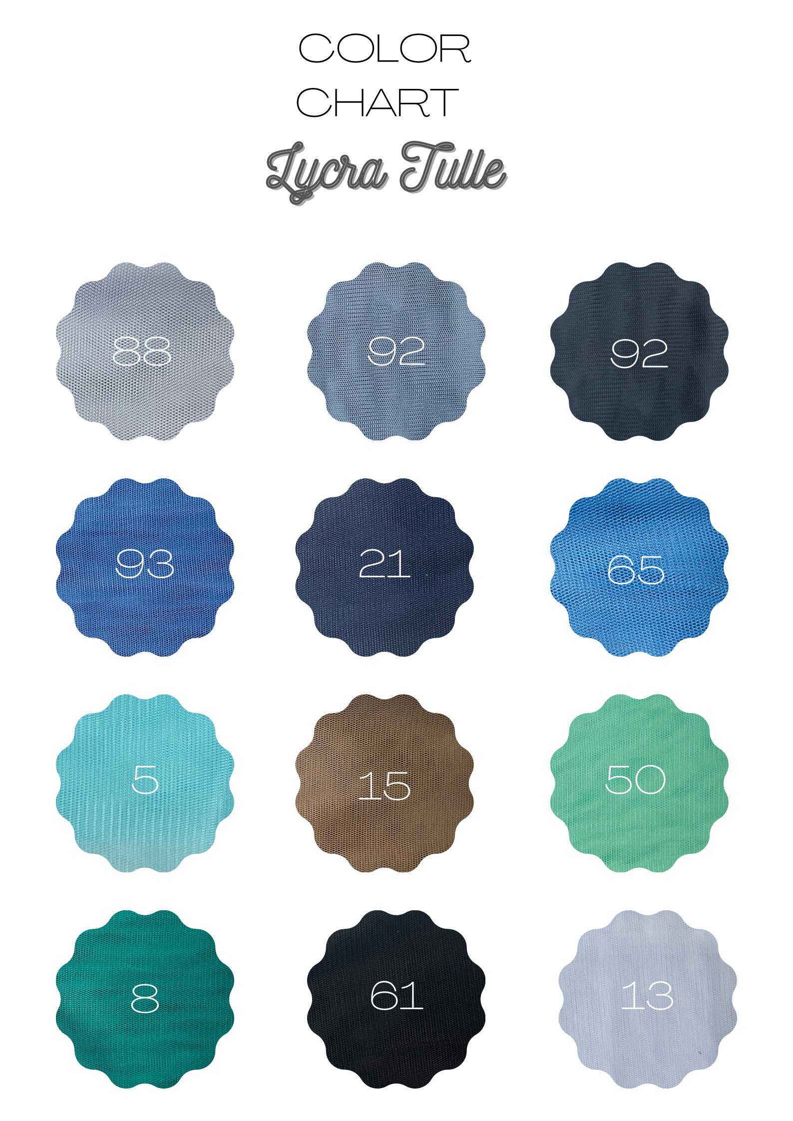 Color Chart - Etsy