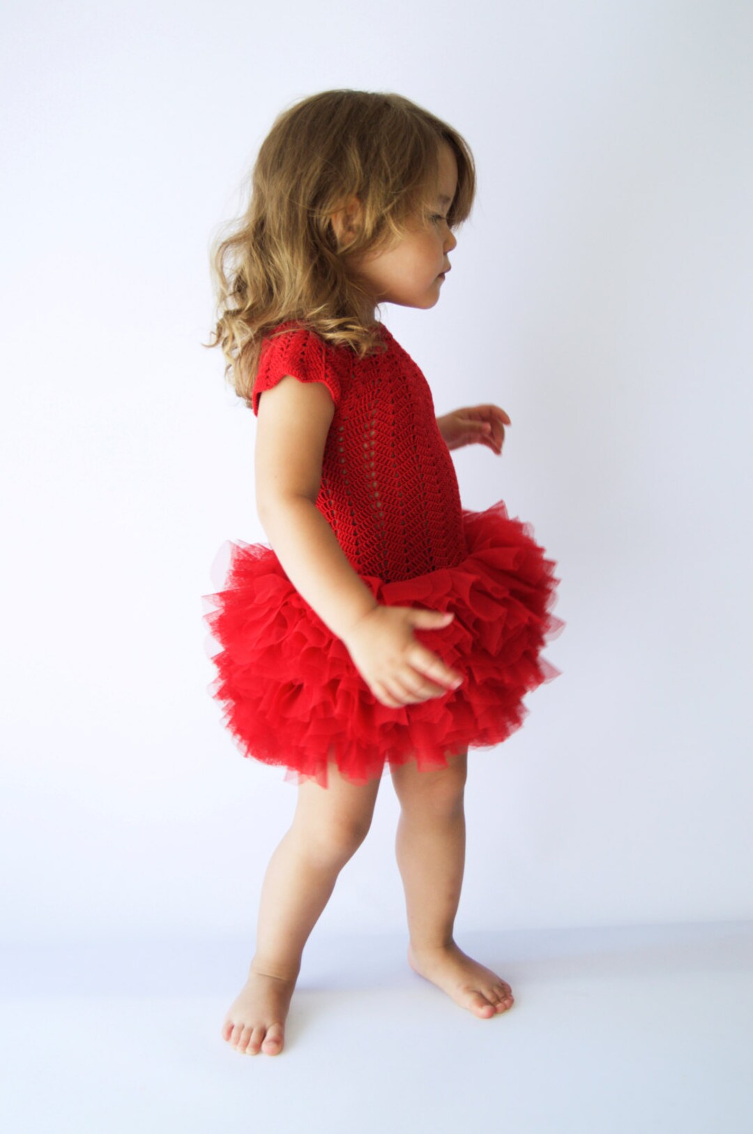 LILY Cup Sleeve Tutu Dress With Fluffy Petals Tulle Skirt. Little ...