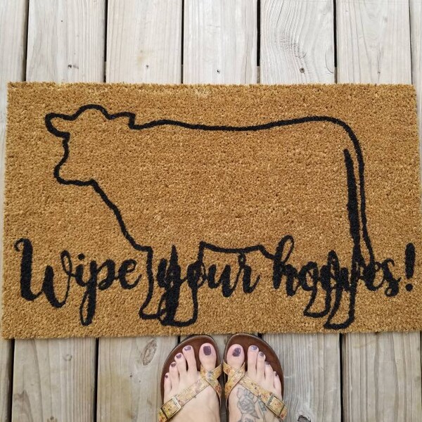 Cow Welcome Mat - Etsy