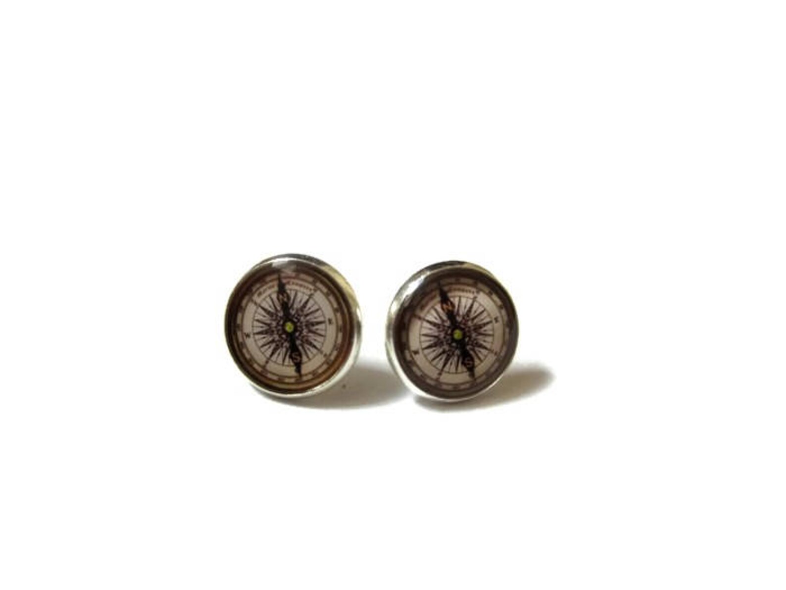 COMPASS FRIENDSHIP Earrings With "together Forever" Card, BFF, Best ...