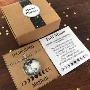 Personalized Moon Phase Necklace, Custom Moon Phase Necklace, Custom ...