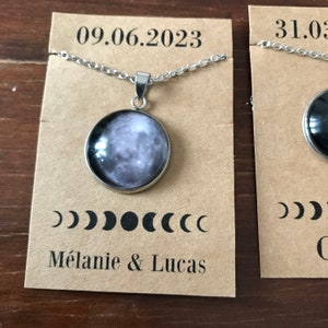 Personalized Moon Phase Necklace, Custom Moon Phase Necklace, Custom ...