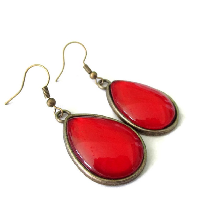 Red Earrings - Etsy