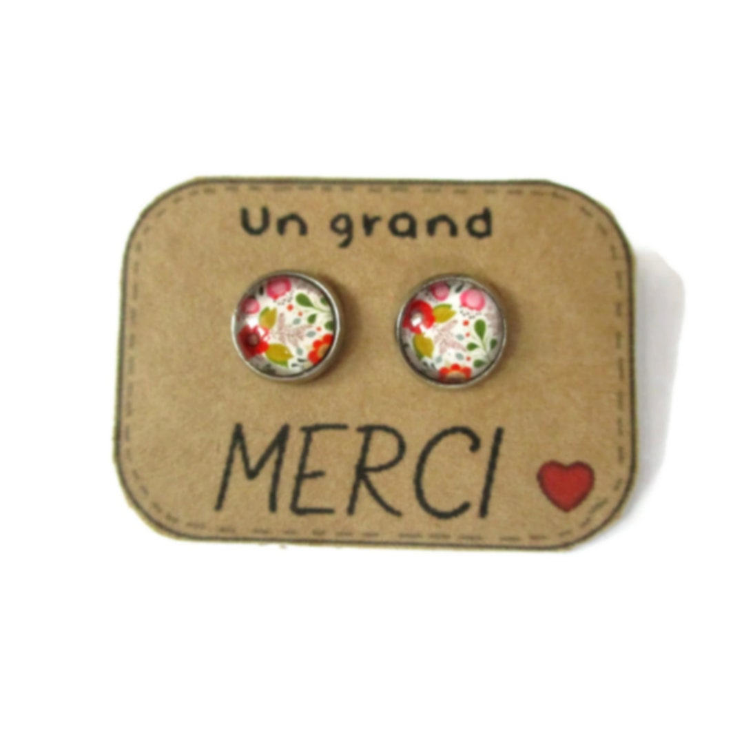 THANK YOU EARRINGS, Thank You Jewelry, Un Grand Merci, Friend Gift ...