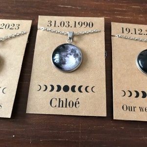 Personalized Moon Phase Necklace, Custom Moon Phase Necklace, Custom ...