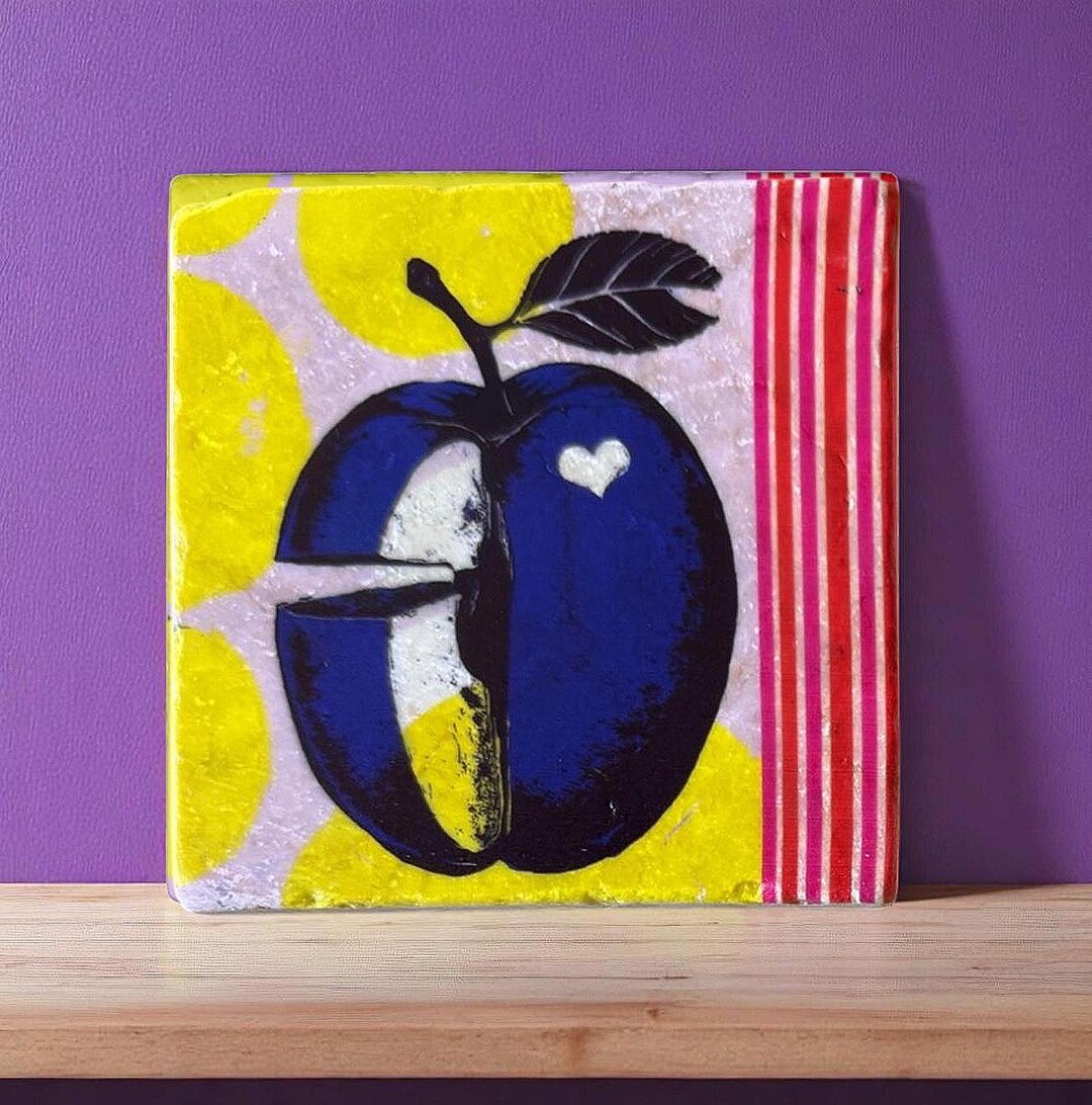 Plum Power Tile 10 Cm X 10 Cm - Etsy