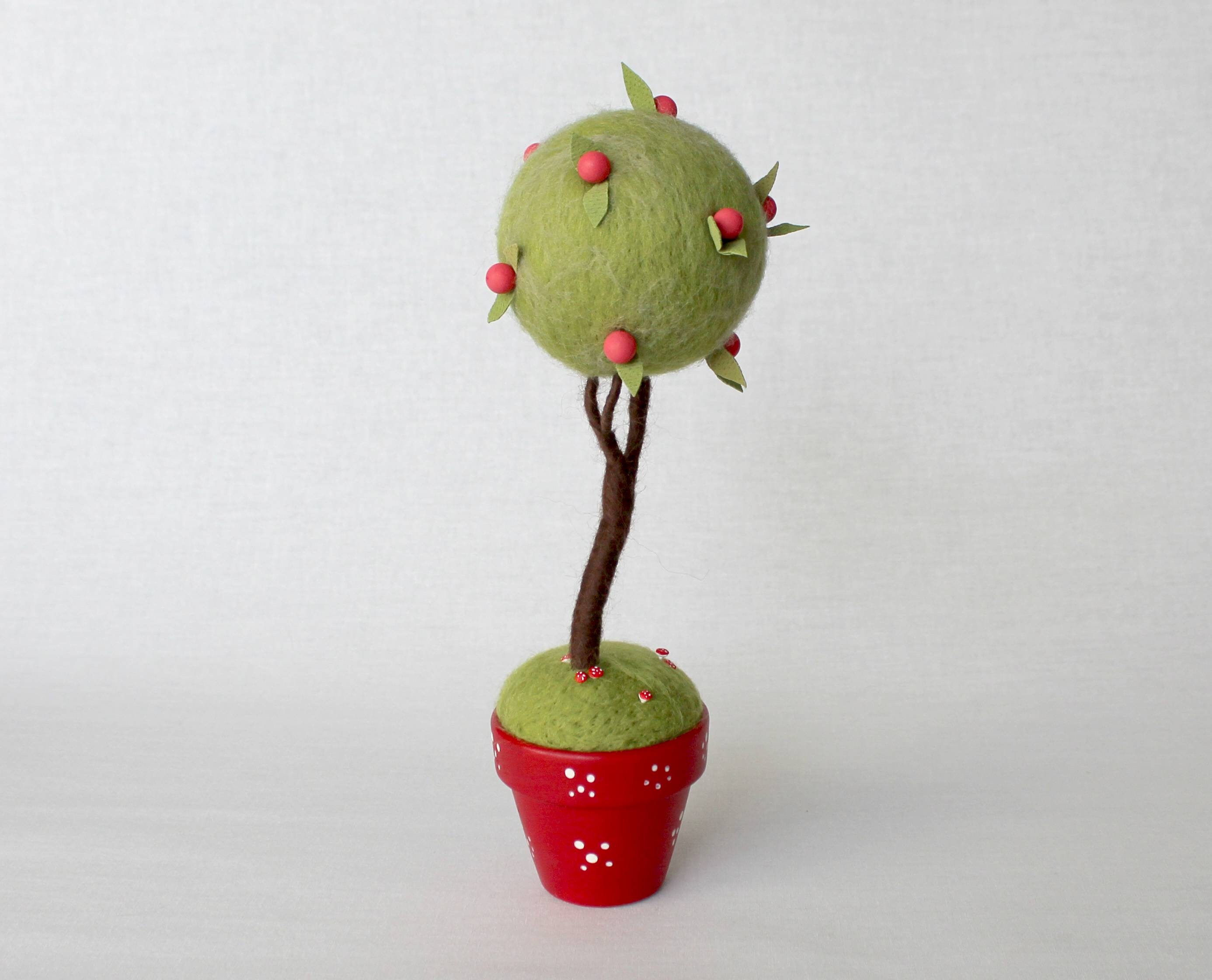 Topiary in Felt, With Apples, Very Romantic - Etsy