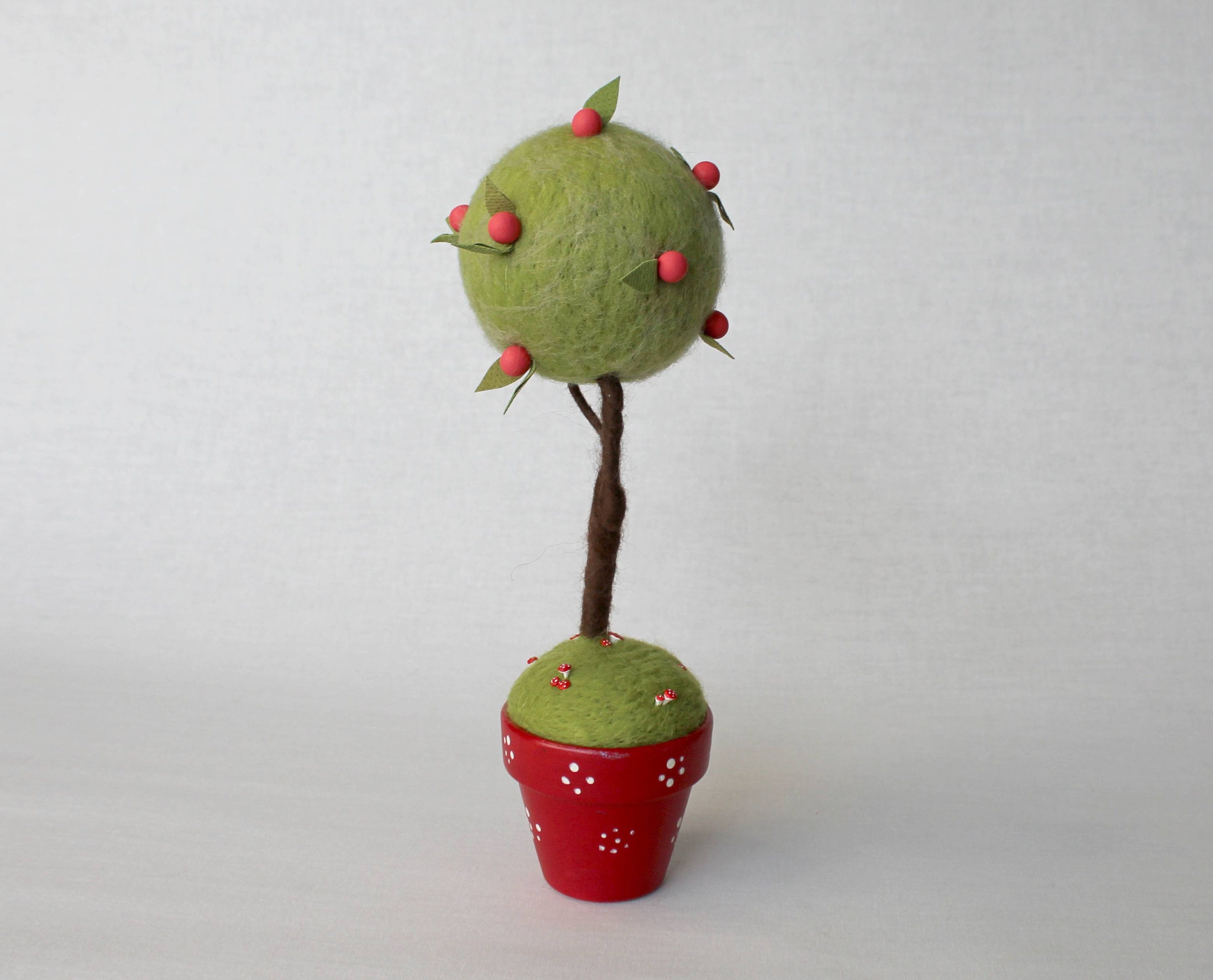 Topiary in Felt, With Apples, Very Romantic - Etsy