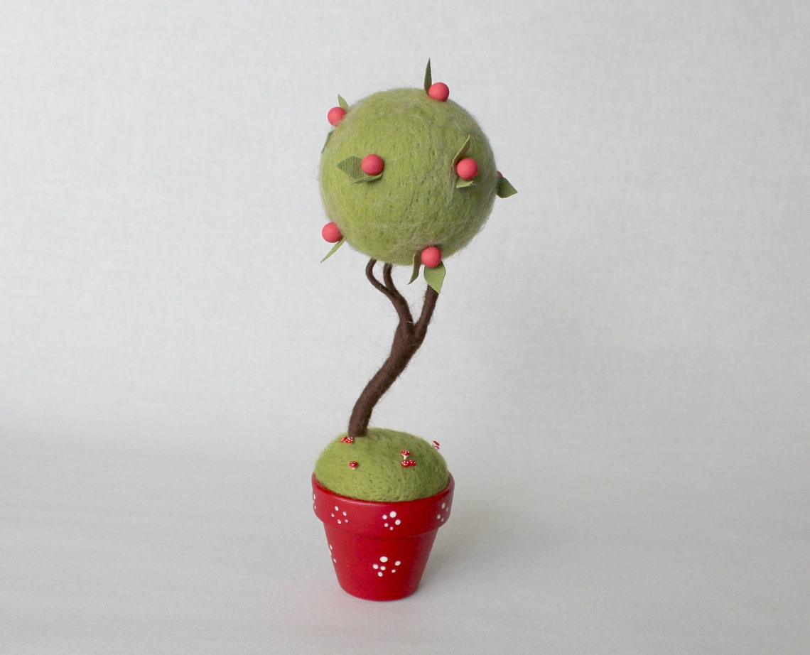 Topiary in Felt, With Apples, Very Romantic - Etsy