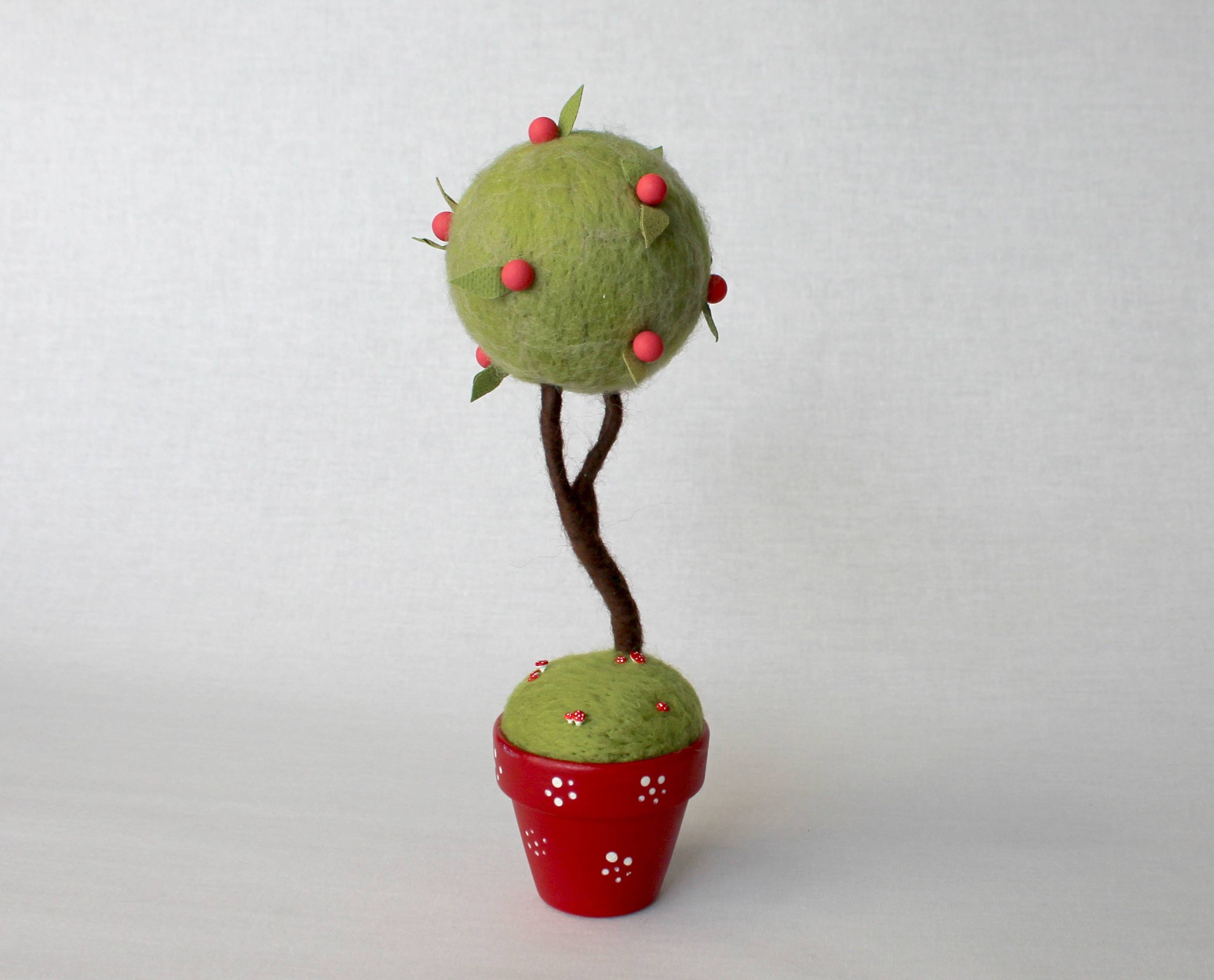 Topiary in Felt, With Apples, Very Romantic - Etsy