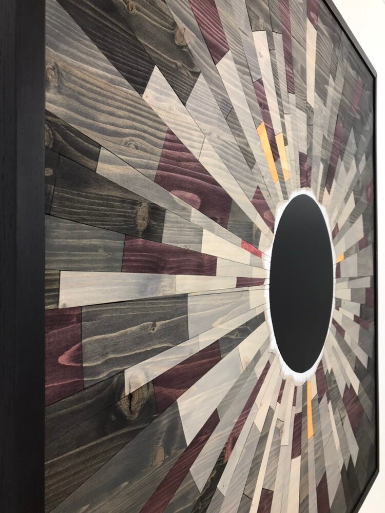 Wood wall art GREY MATTER an Eclipse 36X36 | Etsy