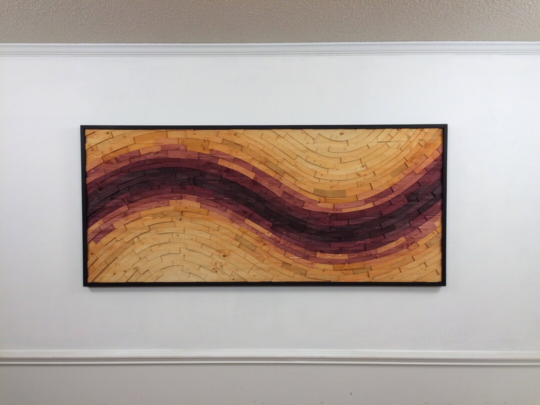 Wooden Wall Art sunset Streak HUGE 72x30 - Etsy